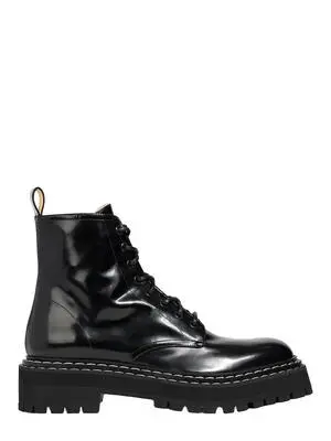 Proenza Schouler Leather Combat Boots - Black
