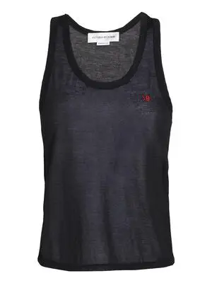 Victoria Beckham Cotton-jersey Tank - Black