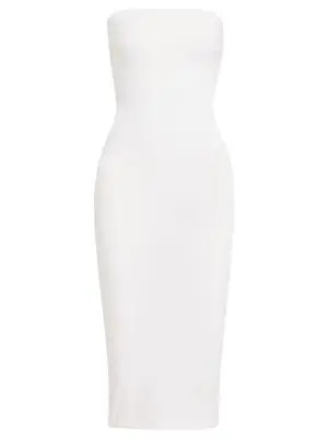 Norma Kamali Strapless Stretch-jersey Midi Dress - White