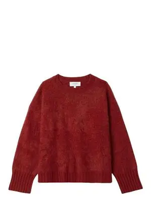 LA LIGNE Brushed Cashmere Sweater - Claret