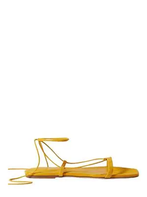 TOTEME Suede Lace-up Sandals - Yellow