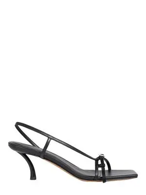Tibi Kendrick Leather Slingback Sandals - Black