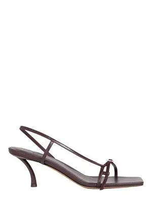 TIBI Kendrick Buckled Leather Slingback Sandals
