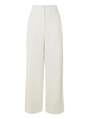 Tove Gabrielle Woven Wide-leg Pants - Ivory