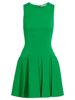 Alice + Olivia Adley Pleated Mini Dress - Green