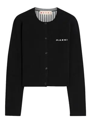 Marni Jacquard-knit Cardigan - Black
