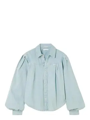 MOTHER The Rhapsody Exes Pleated Denim Shirt