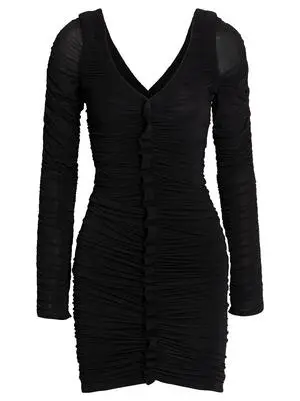 Alexander Wang Ruched Jersey Mini Dress - Black
