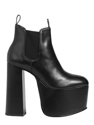 Cult Gaia Zama Leather Platform Ankle Boots - Black