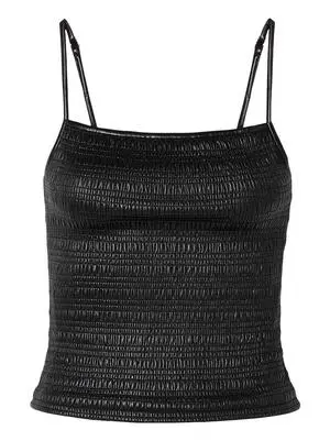 Nanushka Arenda Shirred Okobor™ Tank - Black