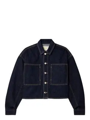 Ulla Johnson Bobbi Cropped Denim Jacket - Dark Denim