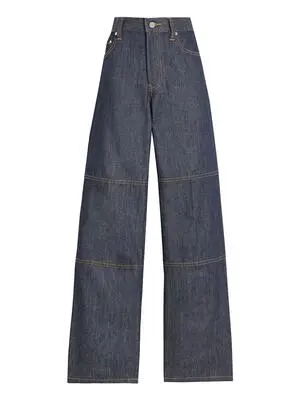 Helmut Lang Zip-detailed Mid-rise Straight-leg Jeans - Dark Denim