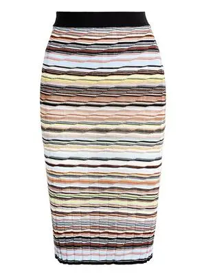 Missoni Spacedyed Ribbed Cotton-blend Skirt - Light Blue