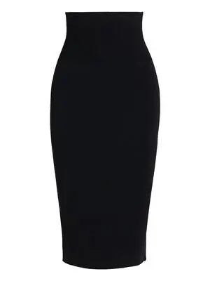 Victoria Beckham Stretch-knit Midi Pencil Skirt - Black