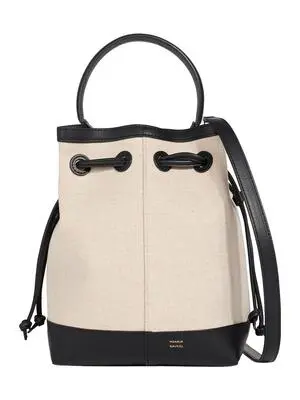 MANSUR GAVRIEL Dea Leather-trimmed Canvas Bucket Bag - Beige