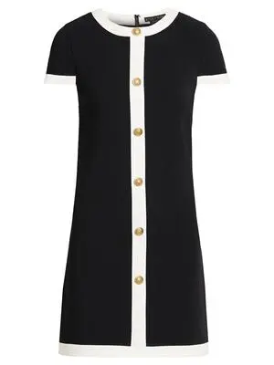 Alice + Olivia Crepe Mini Dress - Black