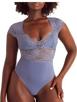 ADORE ME Lace Bodysuit - Medium Blue