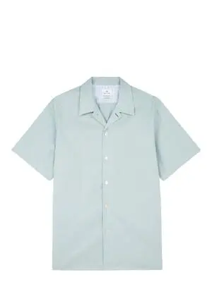 Paul Smith Pale Stripe Short Sleeve Shirt - Green