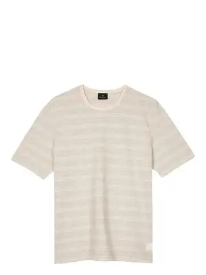 Paul Smith Ecru Stripe Marl T-shirt - White