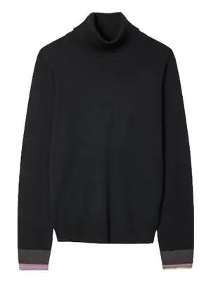 Paul Smith Wool Knitted Roll Neck Sweater - Black
