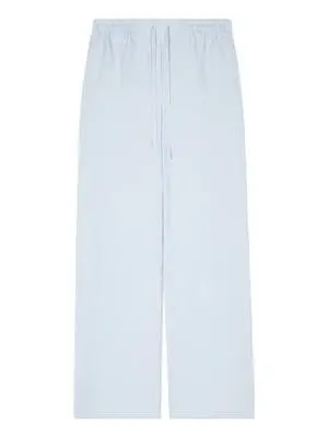 Paul Smith Wide Leg Linen Trousers - Blue