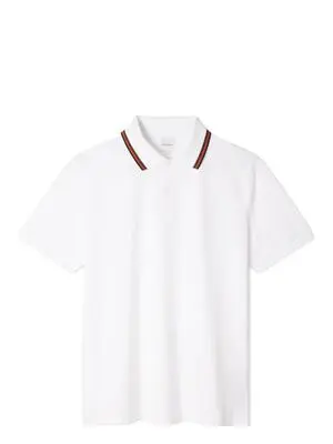 Paul Smith Artist Stripe' Tipping Polo Shirt - White