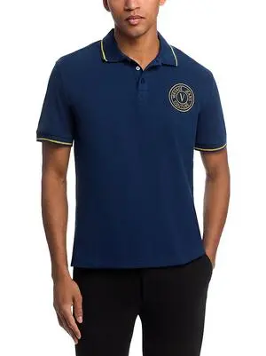 Versace Slim Fit Polo Shirt - Ocean
