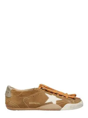GOLDEN GOOSE True Star Suede Sneakers - Brown White