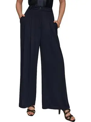 Donna Karan New York Pleated Wide Leg Pants - Nightfall
