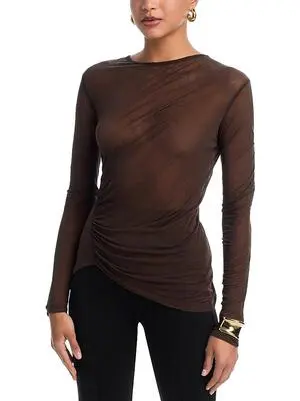 Helmut Lang Ruched Top - Bistre
