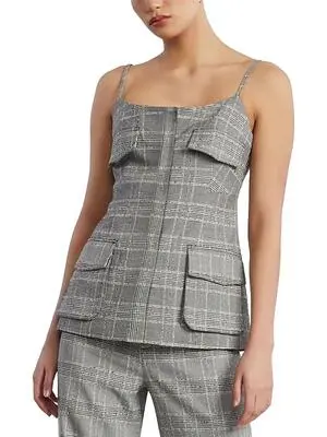 Bcbgmaxazria Sleeveless Top - Glen Plaid