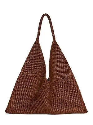 A.L.C. Sid Raffia Tote Bag Chocolate