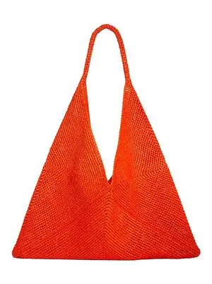 A.L.C. Sid Raffia Tote Bag Persimmon