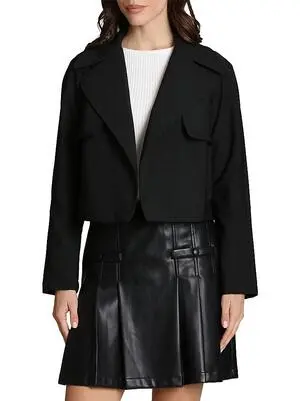 Bagatelle Nylon Cropped Trench Coat - Black