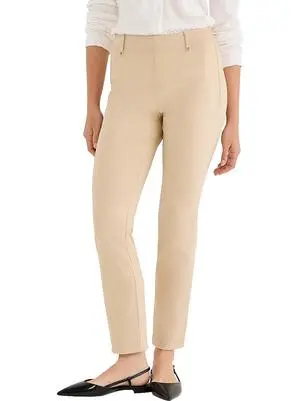 NIC+ZOE Copely Straight Wonderstretch Pants - Latte