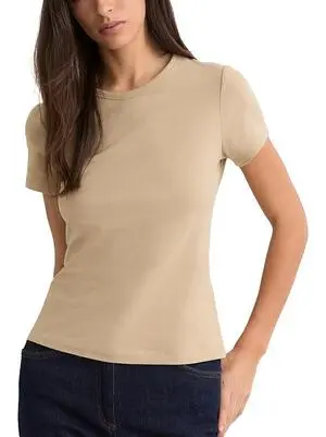 REISS Jolie Soft Tee - Neutral