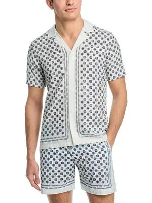 Orlebar Brown Maitan Luminis Printed Woven Shirt - White Sand