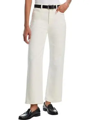 Paige Stevie High-rise Ankle Jeans - Cream Cloud
