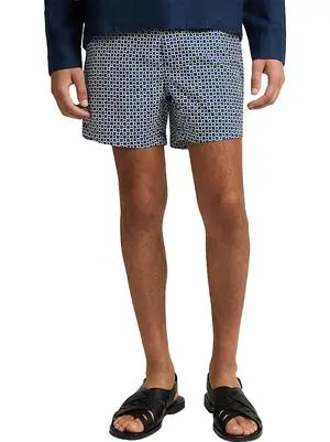 Onia Calder Buckle Swim Trunks - Deep Navy Multi