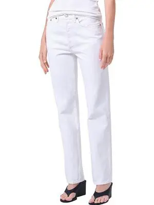 AGOLDE Lana High Rise Straight Jeans - Marshmallow