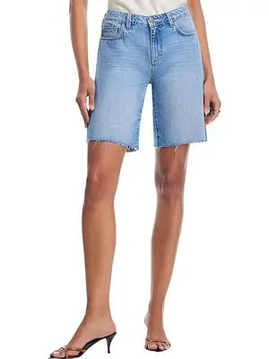 L'Agence River Mid-rise Bermuda Shorts - Bellflower