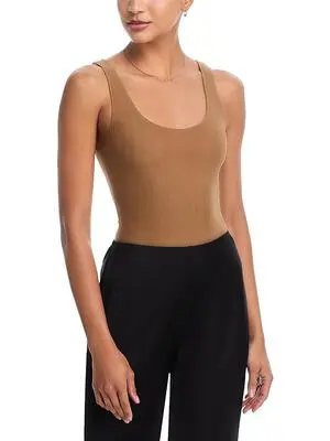 L'Agence Kalea Scoop Neck Bodysuit - Dark Macchiato