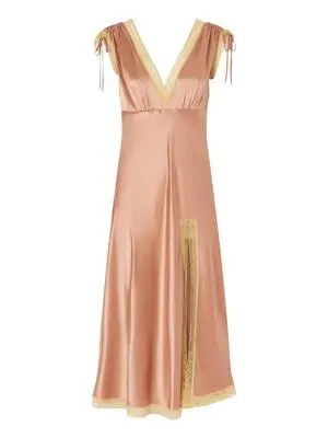 ERES Lace-trimmed Silk-satin Nightdress - Pink