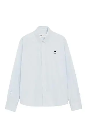 Ami Shirt With Logo - Azure