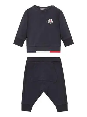 Moncler T-shirt With Pants Set - Black