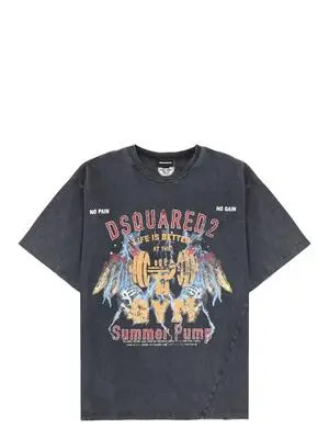 Dsquared2 T-shirt With Print - Charcoal