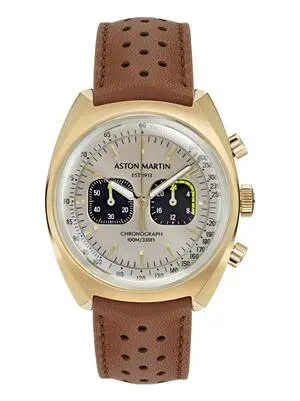 ASTON MARTIN Ts2 Chrono Leather Watch - Stainless Steel