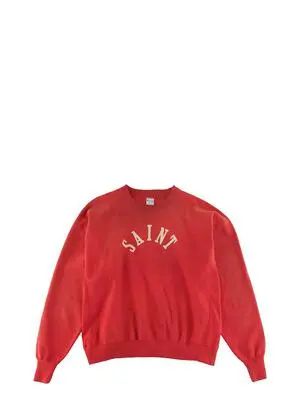 SAINT MXXXXXX Faith Crewneck Sweatshirt - Red