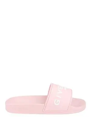 Givenchy Logo Signature Slides - Light Pink
