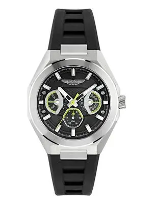 ASTON MARTIN Tks Silicone Strap Watch - Stainless Steel